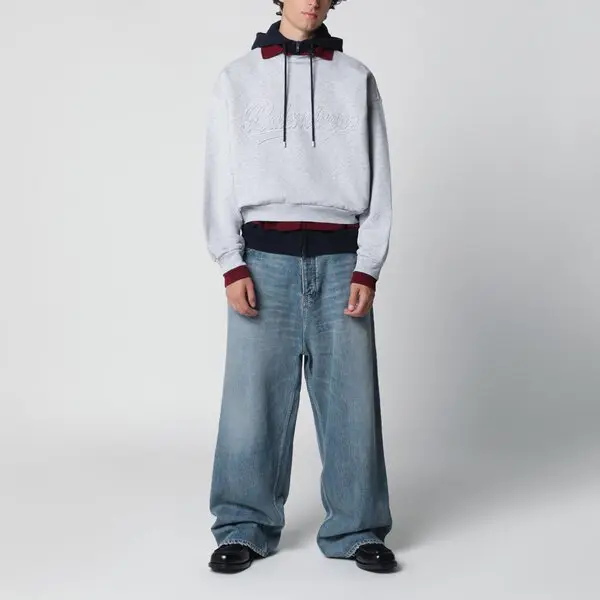 Balenciaga Layered Gray Hoodie