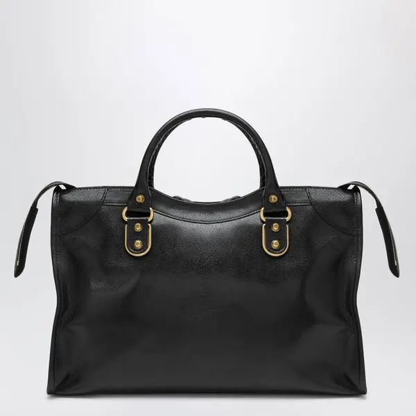 Balenciaga Le City Uptown Medium Bag In Goatskin - Black
