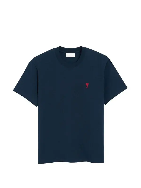 AMI Paris De Coeur Cotton T-shirt - Blue