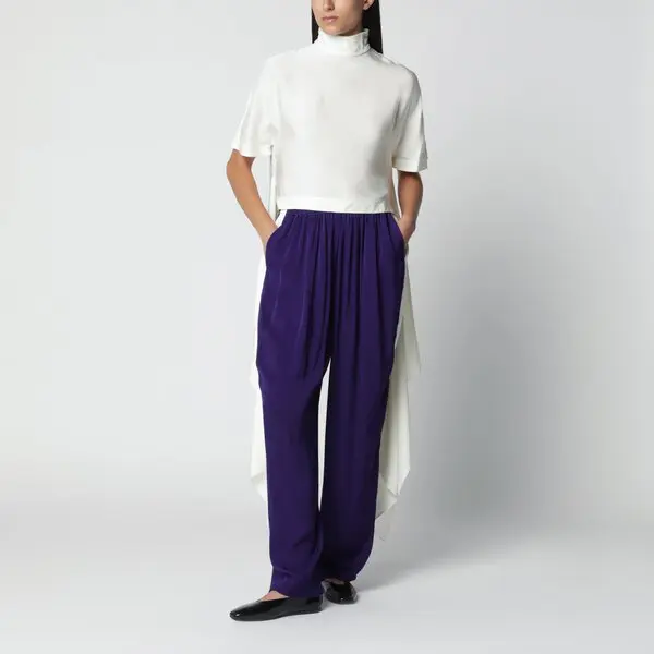 Alaïa Asymmetric Viscose Cady Top - White