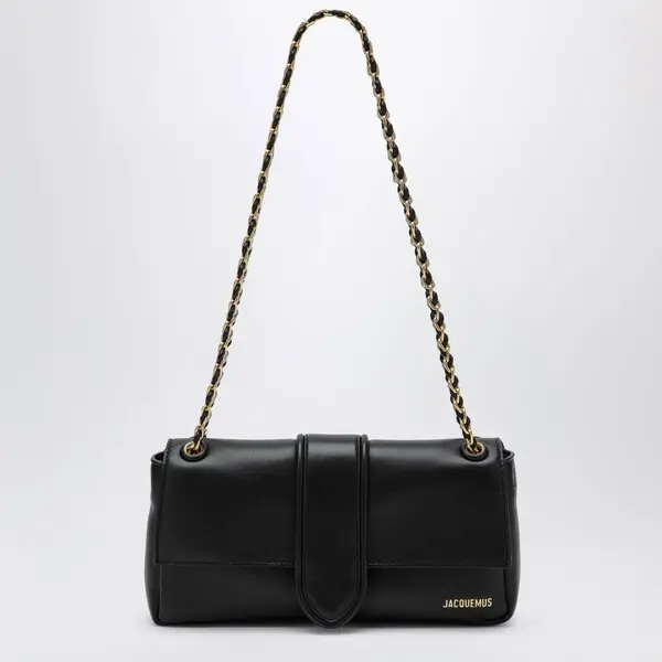Jacquemus Chaîne Soft Shoulder Bag In Nappa Leather - Black