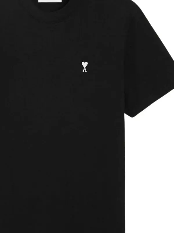 AMI Paris De Coeur Cotton T-shirt - Black