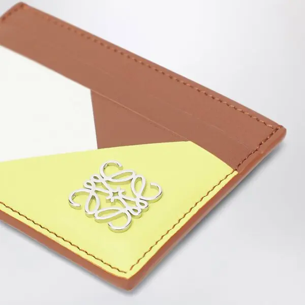 Loewe Anagram Card Holder With Multicolour / Beige Graphic Motif - Multicolor