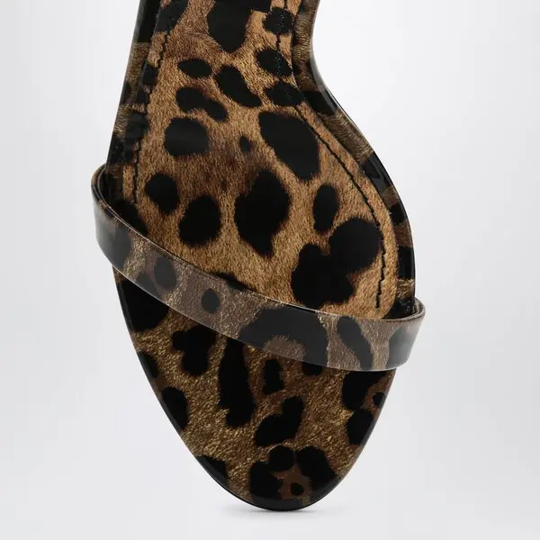 Dolce & Gabbana Keira Leopard-print Leather Sandals