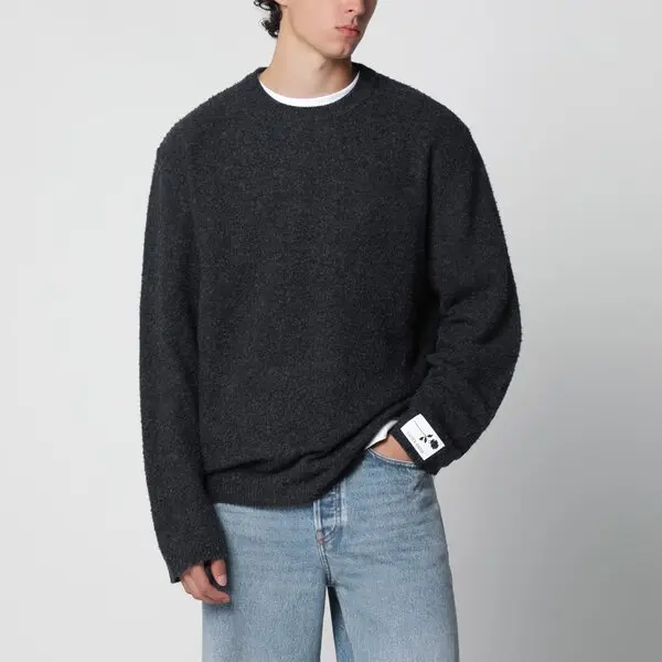 GOLDEN GOOSE Bouclé Wool Sweater - Grey