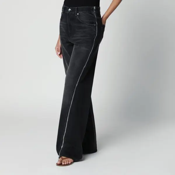 HAIKURE Washed Jeans With Zip Detail