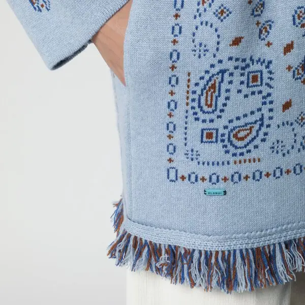Alanui Bandana Jacquard Cashmere Cardigan