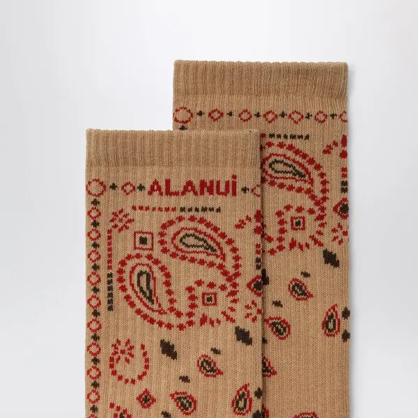 Alanui Cotton-blend Bandana-pattern Socks