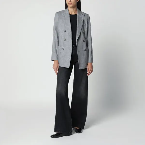 Max Mara Double-breasted Blazer In Silk And Cashmere