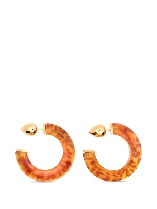 Alaïa Edge Hoop Earrings - Red