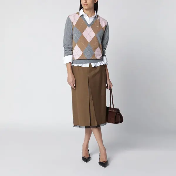 Prada Cashmere Argyle Sweater