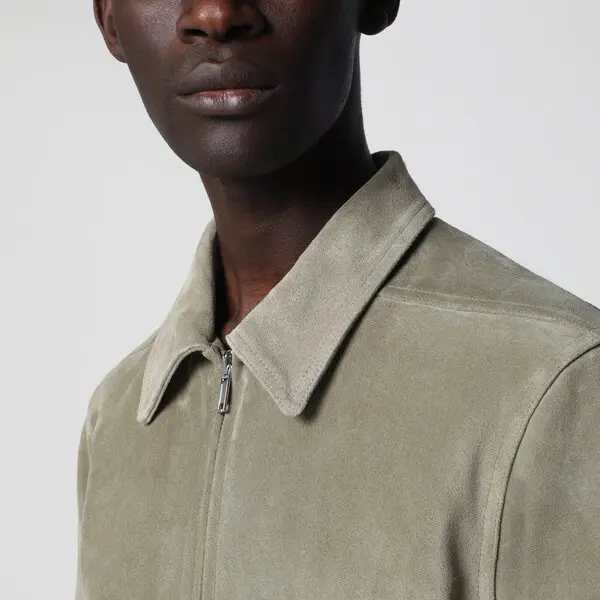 Rick Owens Suede Brad Jacket - Beige
