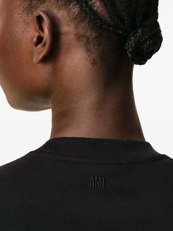 AMI Paris De Coeur Cotton T-shirt - Black