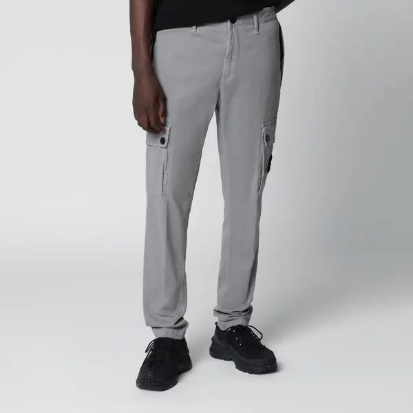 Stone Island Cotton Cargo Trousers - Grey