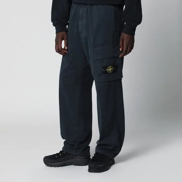 Stone Island Navy Cotton Jogger Pants