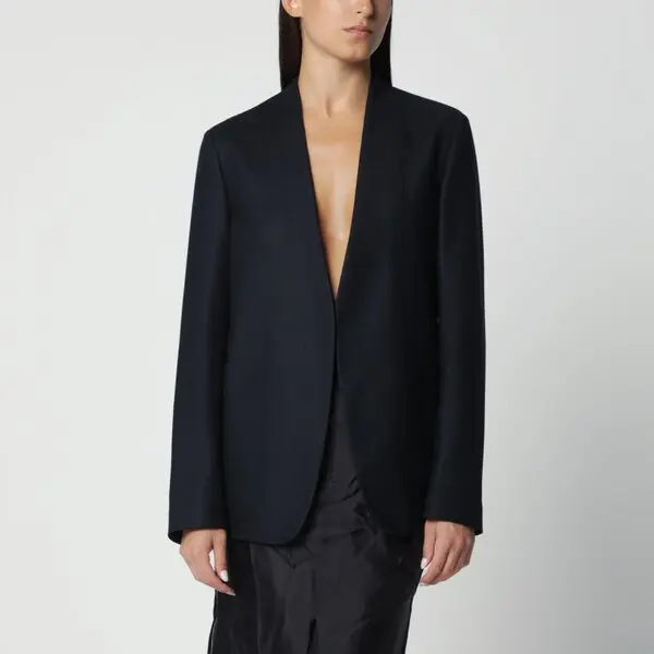 MAISON MARGIELA Navy Virgin Wool Jacket - Blue