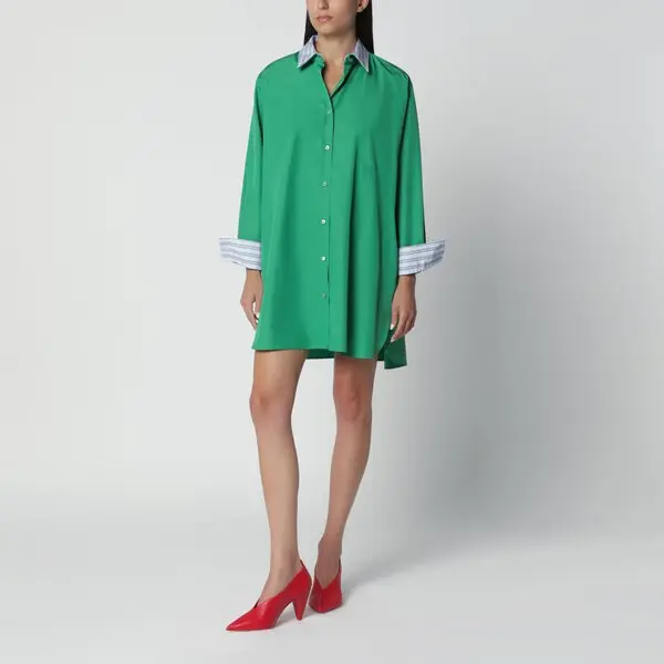 Loewe Cotton Shirt Dress - Green