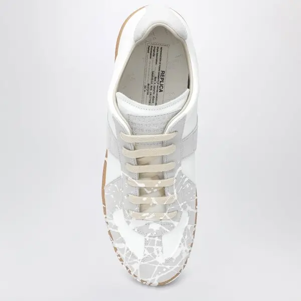 MAISON MARGIELA Replica Leather And Suede Sneakers - White