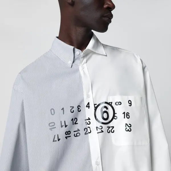MAISON MARGIELA Grey Cotton Poplin Shirt - White
