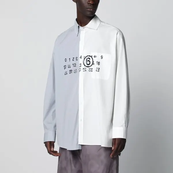 MAISON MARGIELA Grey Cotton Poplin Shirt - White