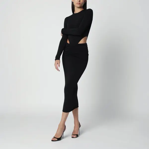 Andamane Jersey Midi Dress With Cut-out Detail - Black