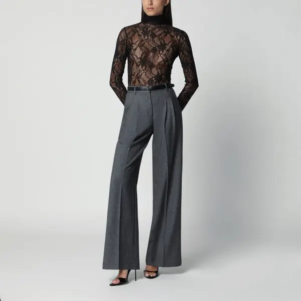 Andamane Floral Lace Turtleneck Bodysuit