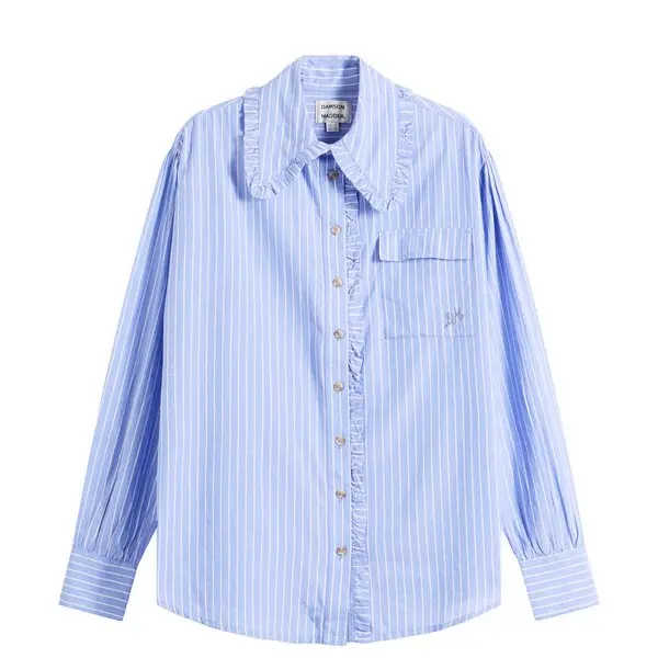 DAMSON MADDER Kendall Ruffle Shirt - Blue