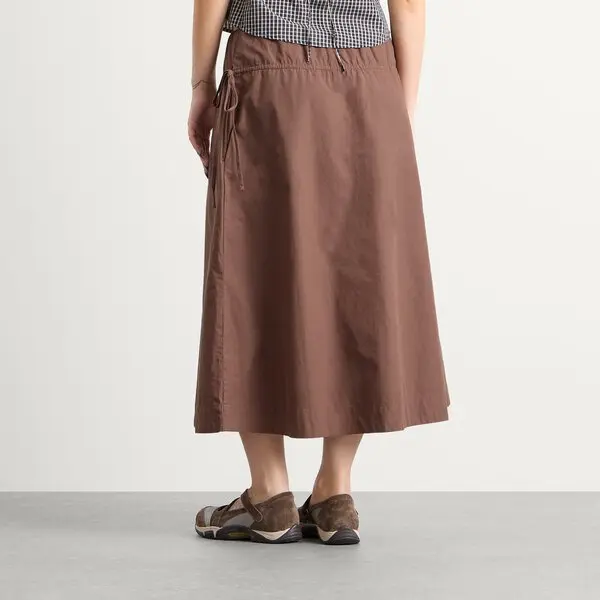 DAMSON MADDER Caspia Volume Midi Skirt - Choc