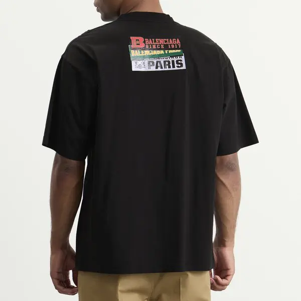 Balenciaga Bumper Stickers T-shirt - Black