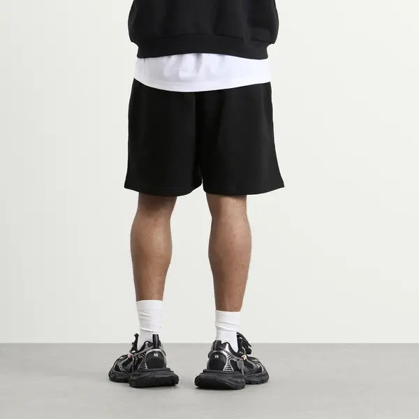 Balenciaga Logo Cotton Sweat Shorts