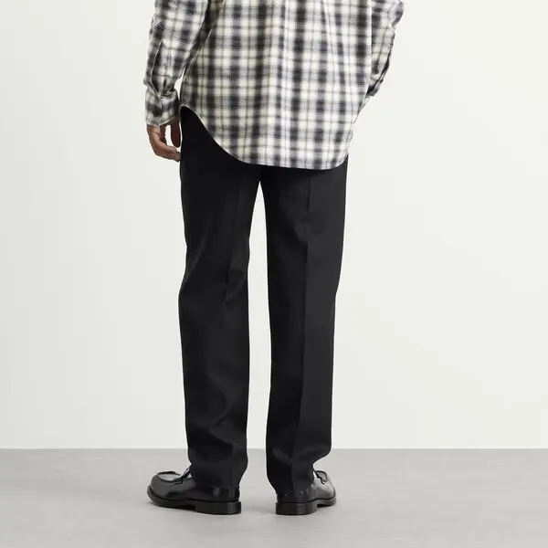 Balenciaga Wool Gabardine Tailored Slim Fit Trousers