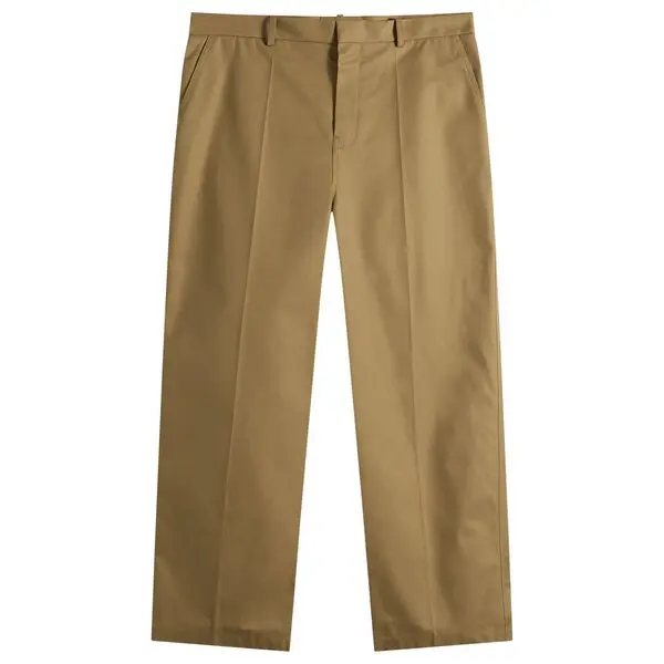 Balenciaga Wide Leg Cotton Chino Pants - Camel