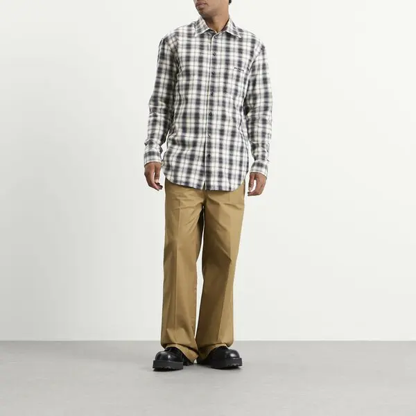 Balenciaga Wide Leg Cotton Chino Pants