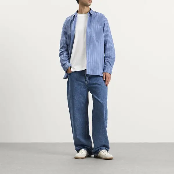 A.p.c. Loose-fit Blue Striped Shirt
