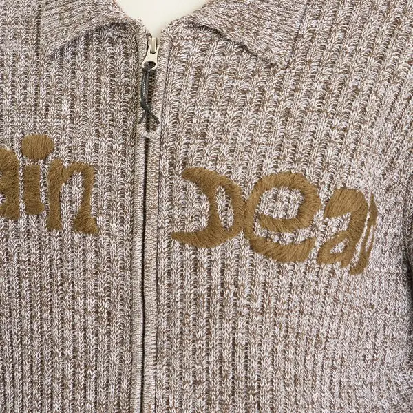 BRAIN DEAD Rib Knit Cardigan