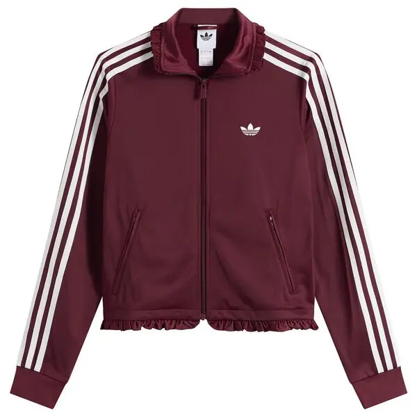 Adidas Pleated Firebird Track Top - Shadow Red