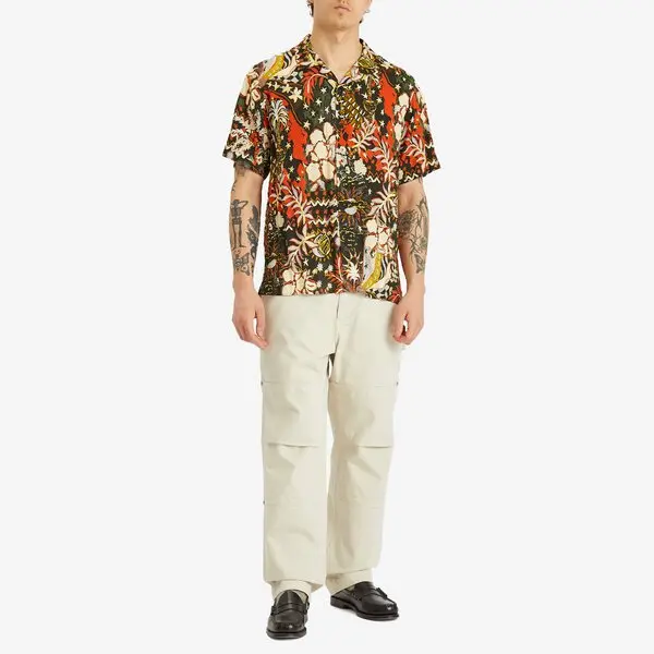 WAX LONDON Didcot Bold Stitch Vacation Shirt - Black/multi
