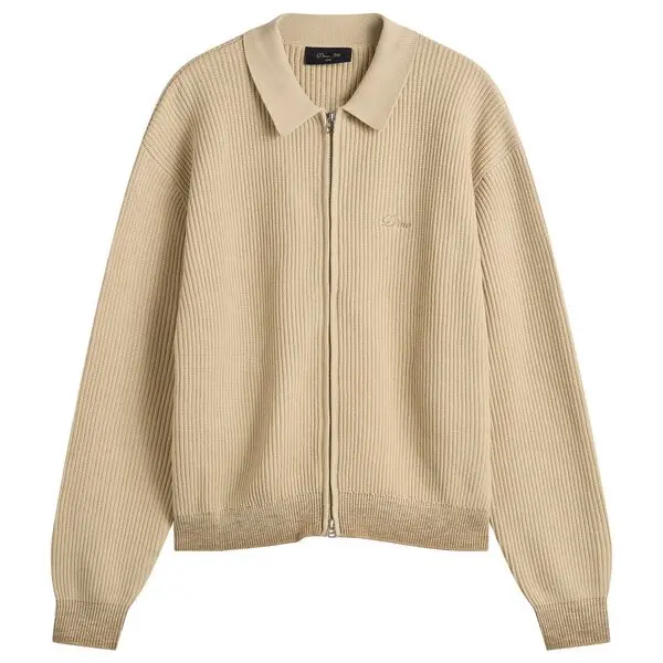 DIME Double Zip Knit Cardigan - Tan