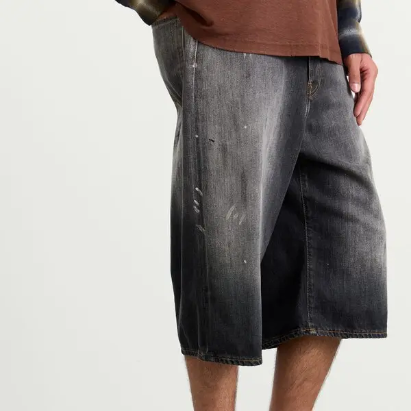 Acne Studios Judda Trafalgar Wide Leg Denim Shorts