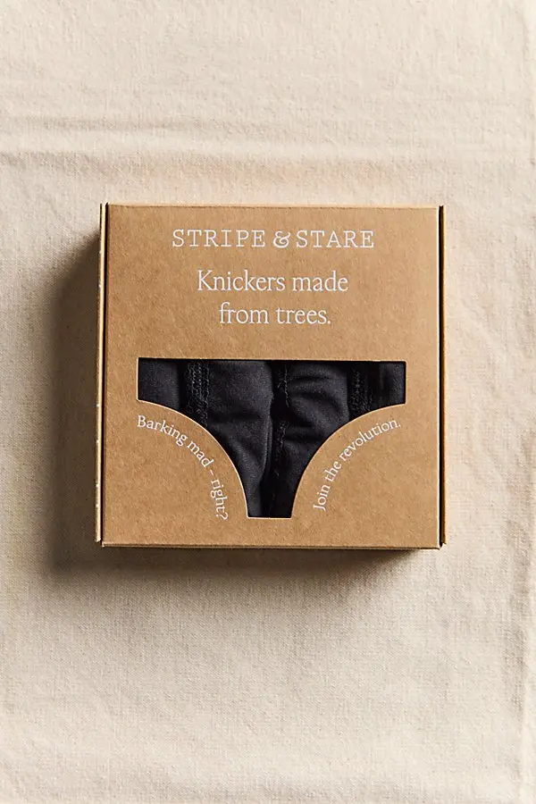 STRIPE & STARE Four Pack Of Undies At - Black