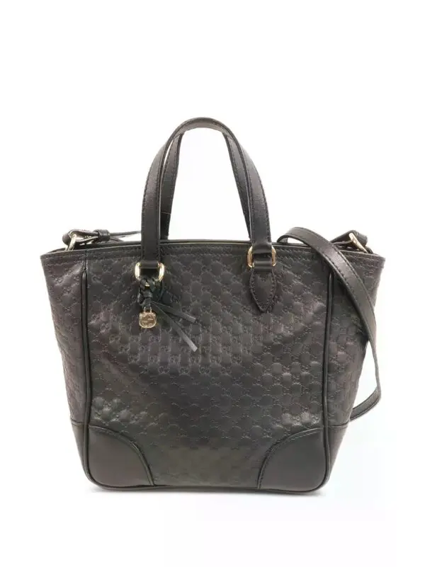 Gucci 2way Leather Tote Bag - Black