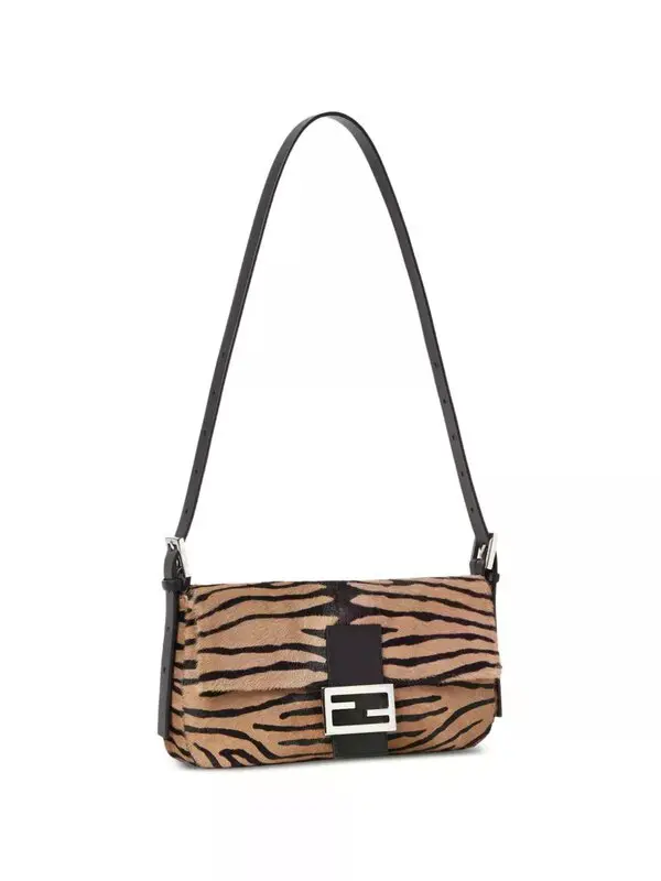 Fendi Baguette Tiger-print Shoulder Bag