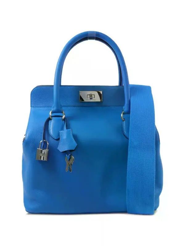 Hermès Toolbox 26 Leather Shoulder Bag - Blue