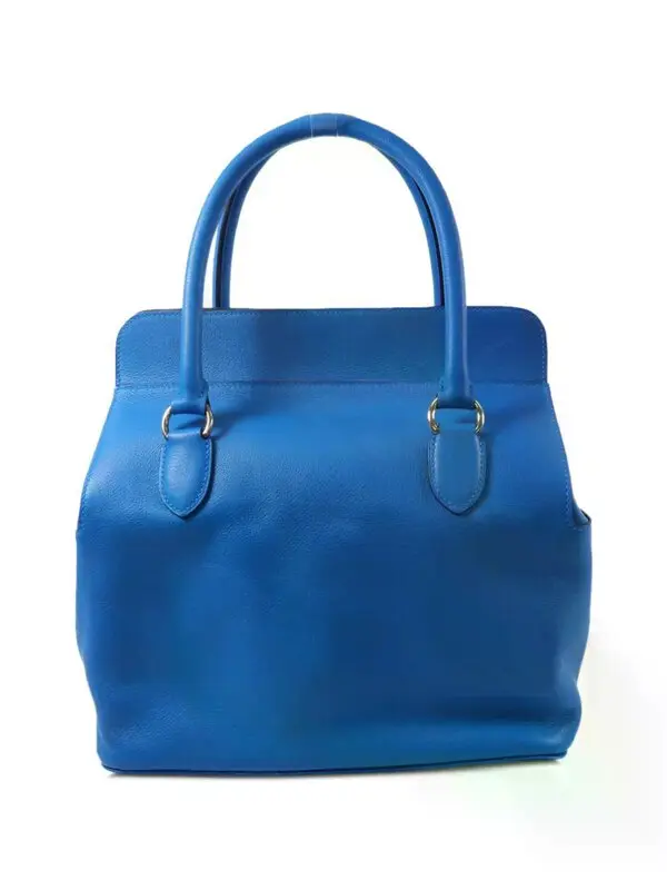 Hermès Toolbox 26 Leather Shoulder Bag - Blue