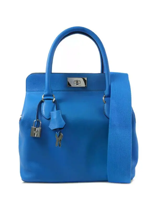 Hermès Toolbox 26 Leather Shoulder Bag - Blue