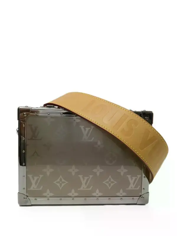 LOUIS VUITTON Monogram Titanium Clutch Box Shoulder Bag