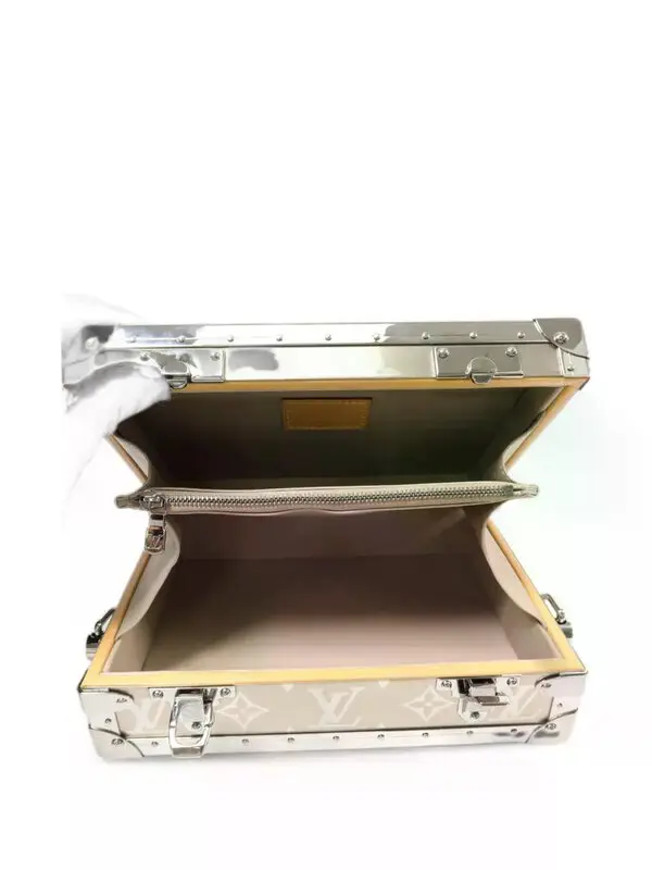 LOUIS VUITTON Monogram Titanium Clutch Box Shoulder Bag
