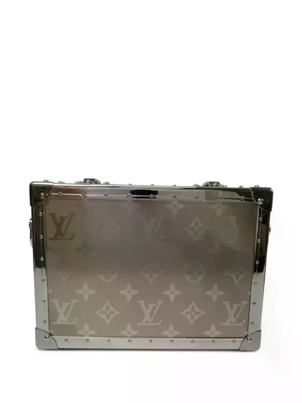 LOUIS VUITTON Monogram Titanium Clutch Box Shoulder Bag