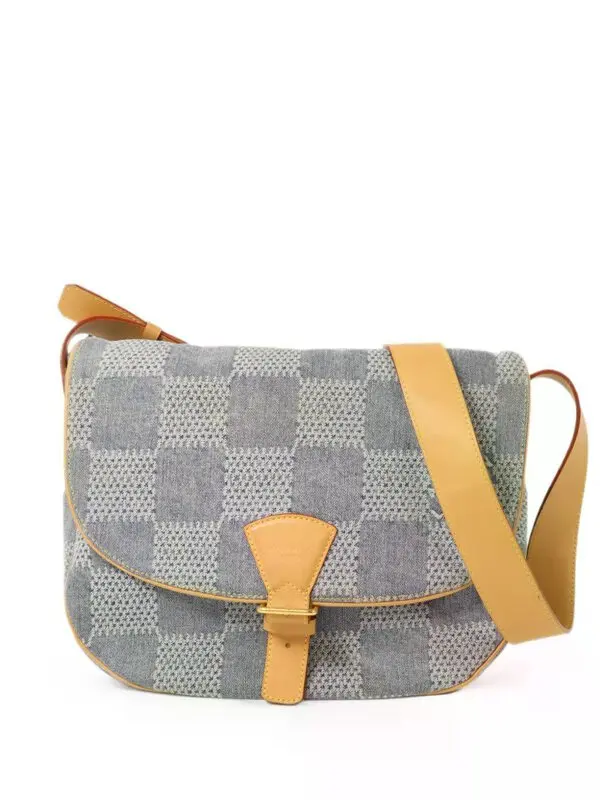 LOUIS VUITTON 2024 Mm Montsouris Damier Denim Messenger Bag - Blue
