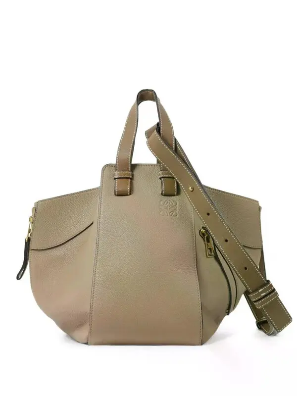 Loewe Hammock Leather Shoulder Bag - Neutrals